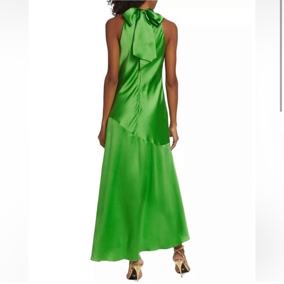 Frame Denim | Dresses | Nwot Frame Silk Halter Neck High Low Dress Gown ...
